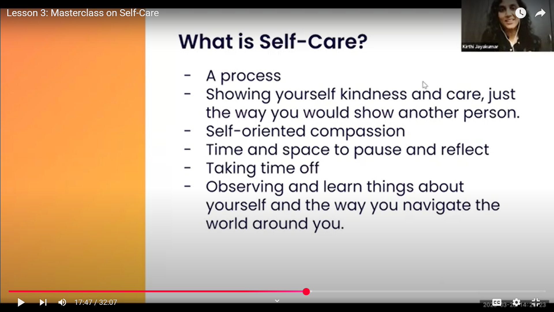 Learning to Care for Myself by Self care Module