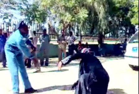 for unknown reasons... A Woman brutally flogged in public 50 Lashes / Video