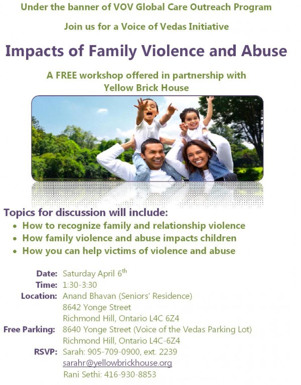 Imacts of Family Violence and Abuse - Violence against Women Workshop