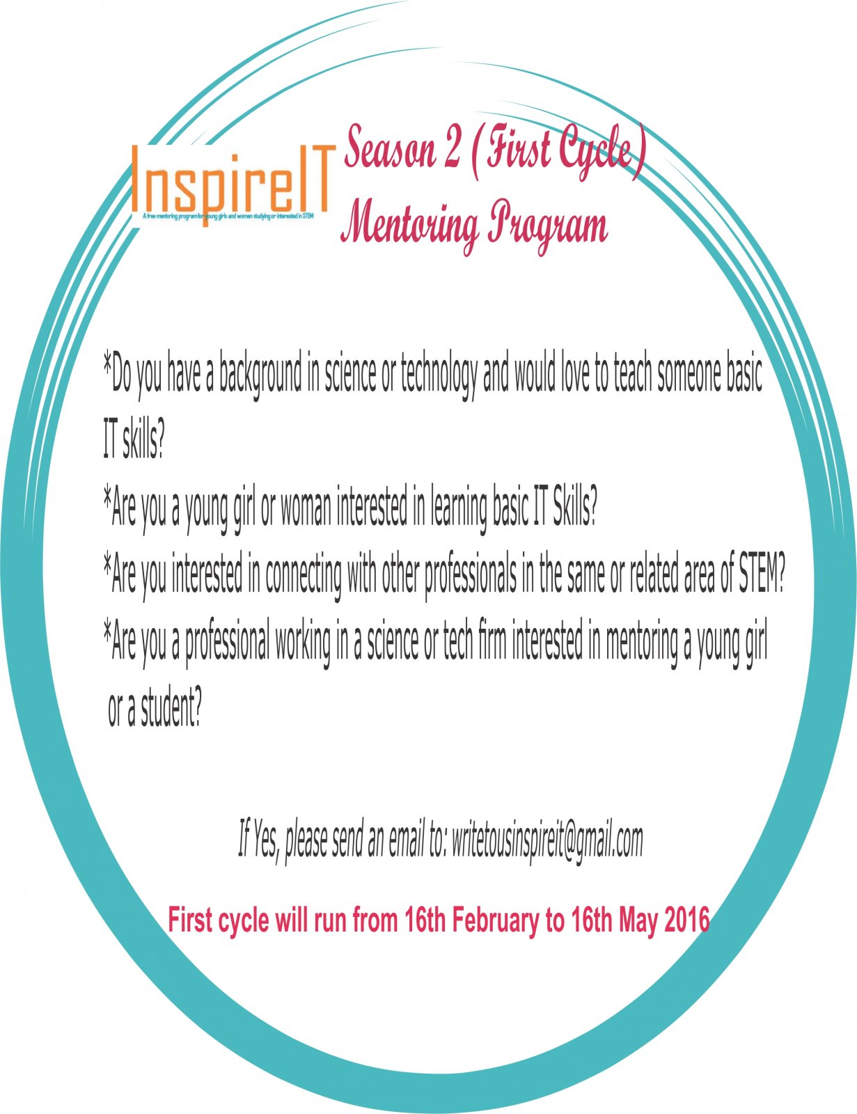 Season 2 (InspireIT Mentoring Program)