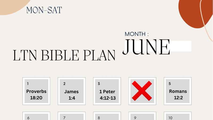JUNE BIBLE PLAN